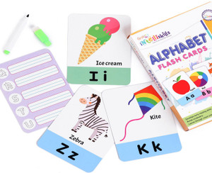 FIRSTCRY INTELLISKILLS Jumbo Write and Wipe Alphabet Flash Cards ...