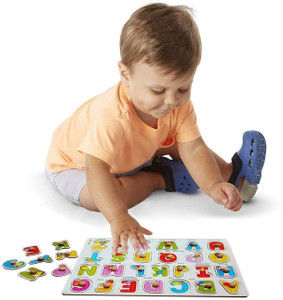 PopPlop Capital Alphabet Puzzle With Pictures Educational Learning ...
