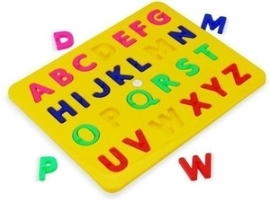 PopPlop Best Plastic Alphabet Educational Board Puzzle Baby learning ...