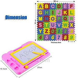 Nirmal Sales Best Combo of ABCD Alphabet / 0 to 9 Number Puzzle Mat and ...