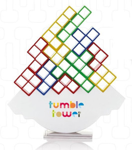 AKSHALI HUB Tetra Tower Stacking Blocks Balance Game for Kids Adults ...