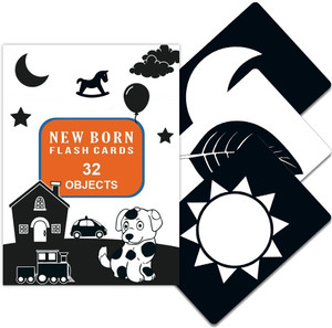 Funkey Flash Cards for New born babies High Contrast Cards 32 Objects ...