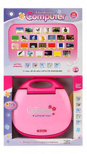 SARASI Led Pink Educational Computer for Kids - Numbers 1-10, Alphabet ...