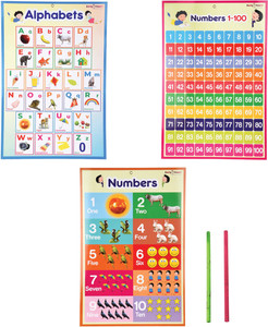 Early8Years Kids Educational Charts/Posters Numbers1-100, Number Names ...