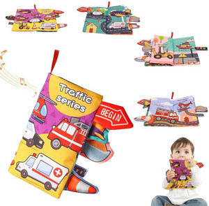 PATPAT Cartoon Baby Cloth Book, 3D Cartoon Baby Cloth Book Learning Toy ...