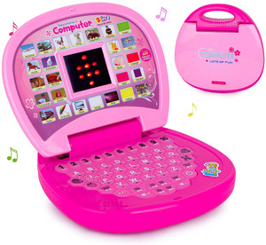 FIDDLERZ Kids Learning Laptop with Led Display & Music Computer Toy for ...