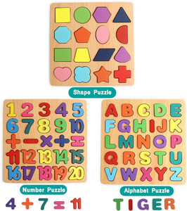 flea ABCD Wooden Puzzle Learning Educational Game Board For Kids A50 ...