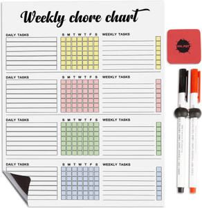 Inkdotpot Magnetic Whiteboard Weekly Chores Charts Chore Chart for ...