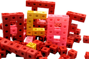 THE LABWORLD Math Snap Interlocking Cubes, 2cm, Kids Building Blocks ...
