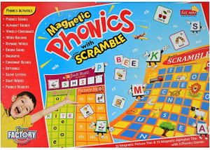 Game Phactory Magnetic Phonics, (32 Magnetic Picture Tiles, 72 Magnetic ...