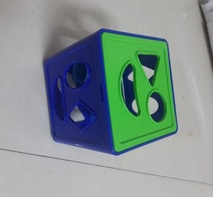 BHVMEY Shape Sorting Cube With 18 Shape And Different Color-CUBE BLUE ...