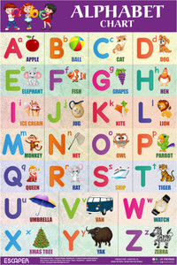 ESCAPER Alphabet Chart for Kids learning (11.5 x 17.5 inches) charts ...