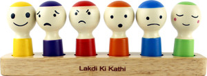 lakdi ki kathi Emotional Peg Dolls with Color Sorting Tray Price in ...