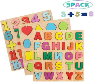 flea ABCD Wooden Puzzle Learning Educational Game Board For Kids A33 ...