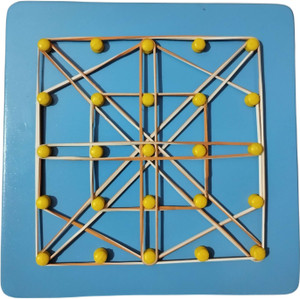 Ashmi Wooden Geo Peg Board Geometry And Shapes with Rubber Band ...