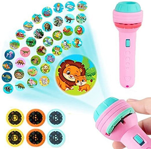 MACVL5 Projector Toy for Kids 6 Slides Projector Flashlight Torch, Kids ...