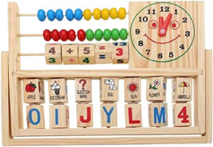 Lilkids Wooden Abacus Stand Educational Alphabet and Maths ...
