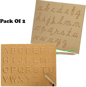SHALAFI ABC Alphabet Tracing Board+Small Cursive Alphabet Writing ...