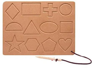 Plus Shine Wooden Shapes Tracing Board 10Different Geometric Shape ...