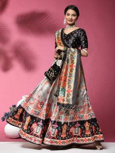 KAHIRAA WHOLETEX Digital Print Semi Stitched Lehenga Choli - Buy ...
