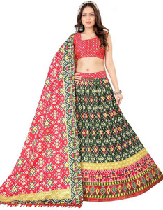 RADHA KRISHNA TEXTILE Printed Semi Stitched Lehenga Choli - Buy RADHA ...
