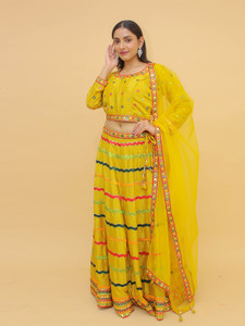 odette Embroidered Stitched Lehenga Choli - Buy odette Embroidered ...