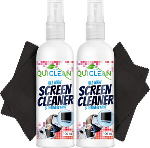 QUICLEAN Screen & Lens Cleaner with 2 Lens Cloth for Computers, Mobiles ...