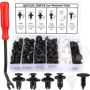 SERPLEX 146 Pieces Universal Bumper Clips Durable Black Nylon Set Car ...