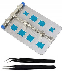 PAUS&MORK PCB Holder Clamp With 2 Tweezers for Repairing PCB Board SMD ...