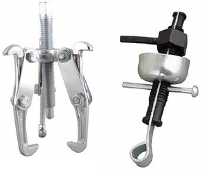 GADGET DEALS Combo of 4 Inch Bearing Gear Puller 3 Legs and Fan Puller ...