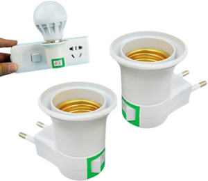 Horianzo 2 Pin Parallel Adapter Plastic Bulb Holder Converter with ...