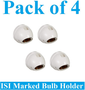 Sauran Pack of 4 Round Angle Bulb Holder for Domestic and Commercial ...