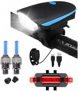 DSTECHBAR Bicycle Combo Of Front Cycle Light Back Tail Light And Tyre ...