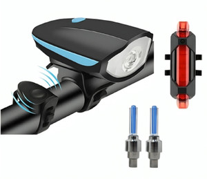 HAPPYRIDER Cycle Bell Combo Of Front Cycle Light Back Tail Light And ...