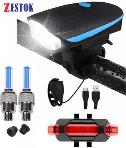Zestok Bicycle Combo Of Cycle Front Light with Horn Tail Light and Tyre ...