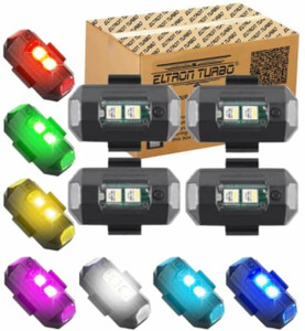 ELTRON TURBO Aircraft Blinking Strobe 7 Colors LED lights (Pack Of 4 ...