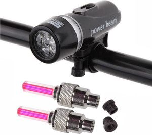 DSTECHBAR Cycle Headlight Power Beam with Cycle Wheel Valve Light 2pc ...