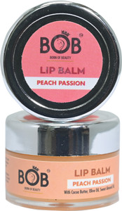 bob Peach Passion Lip Balm With Cocoa Butter, Olive Oil, Sweet Almond ...