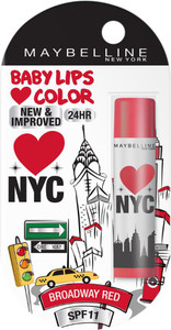 MAYBELLINE NEW YORK Baby Lips Loves NYC Tinted Lip Balm Broadway Red ...