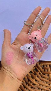KA CAYLA Teddy Bear shaped Lip Gloss with key chain for Cute and ...