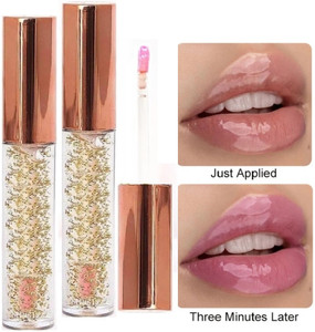 lujo MATTE TINTED MAGIC COLOR CHANGING NATURAL PINK GLITTER LIPGLOSS ...