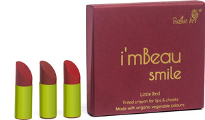 RUSTIC ART Little Red | Zero waste Lip & Cheek Tint | Pack of 3 (Mini ...