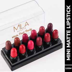 MILA BEAUTÉ Minis Pout Party Matte Lipstick | Highly Pigmented Mini ...