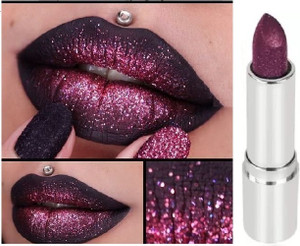 BLUEMERMAID Purple Wine Red Color Shimmer Glitter Lipstick FOR LIPS ...
