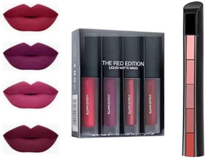 Adore Beauty Matte Liquid Mini Set of 4 + 5in1 Fab Lipstick, - Price in ...