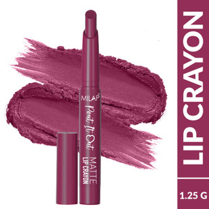 MILAP Pout It Out Lip Crayon Long lasting wear|With Jojoba & Avocado ...