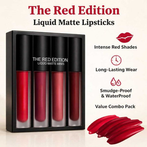 URBANUCANBE Red Edition Liquid Matte Lipsticks | Long-Lasting (Pack of ...
