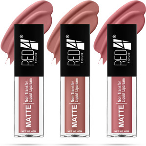 RED4 Miss Perfect Liquid Lip Cream | Non Transfer Matte Liquid Lipstick ...