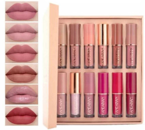 Lip Ray 12 Pcs Matte Lipstick Set - Vibrant, Long-Lasting Shades for ...