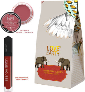 LOVE EARTH Lip And Cheek Tint Never Look Back & Liquid Lipstick Hanky ...